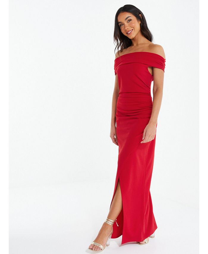 QUIZ Women's Bardot Evening Dress - Macy's