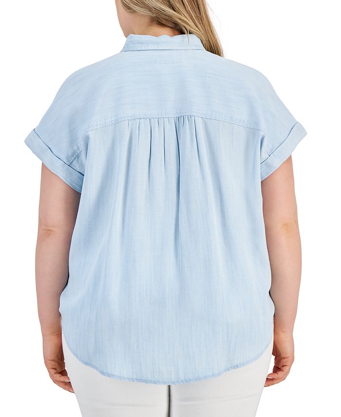 Style & Co Plus Size Camp Shirt, Created for Macy's - Macy's