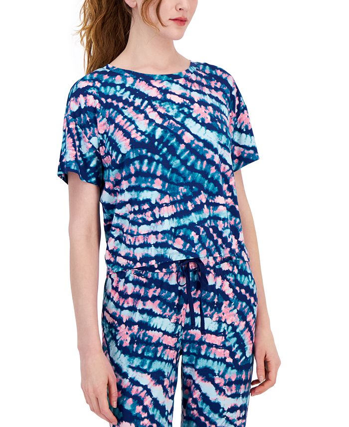 Jenni Women's 2-Pc. Short-Sleeve Jogger Pajamas Set, Created for Macy's ...