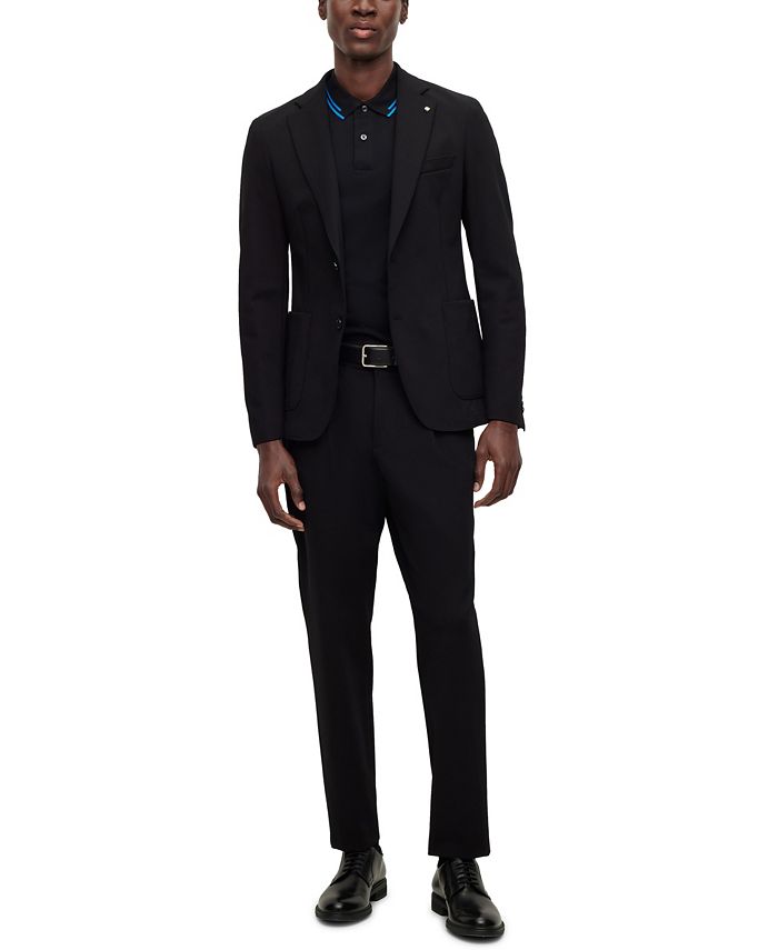 Hugo Boss Men's Collarless Slim-Fit Polo Shirt - Macy's