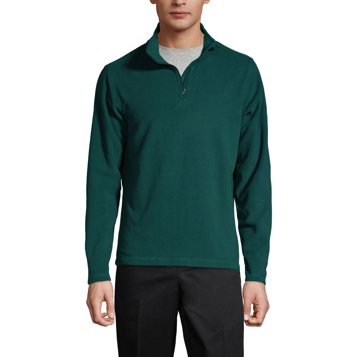Click here for Lands End Mens Lightweight Fleece Quarter Zip Pull... prices