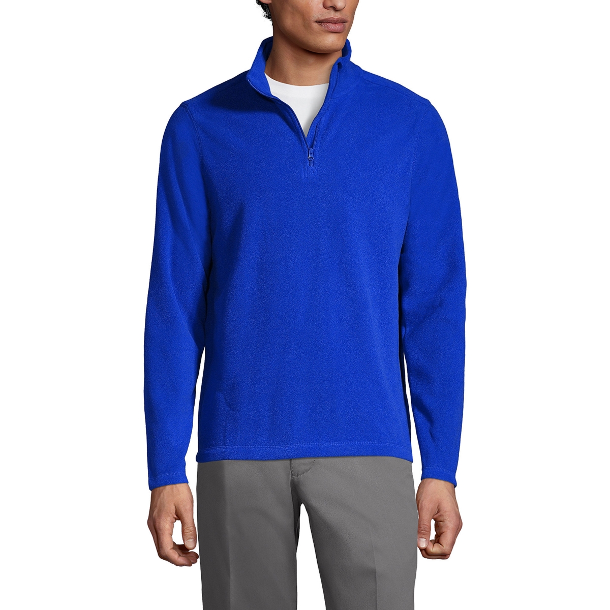 Click here for Lands End Mens Lightweight Fleece Quarter Zip Pull... prices