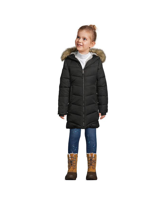 Lands' End Child Girls Winter Fleece Lined Down Alternative Thermo ...