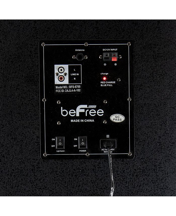 beFree Sound Triple 10 Inch Portable Bluetooth Subwoofer Speaker with Party Lights - Macy's