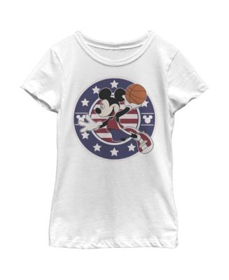 Disney Girl's Mickey & Friends Mickey Mouse Basketball Dunk Child T ...