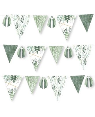Big Dot of Happiness Boho Botanical DIY Greenery Party Pennant ...