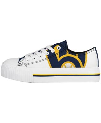 Women's FOCO Milwaukee Brewers Platform Canvas Shoes - Macy's
