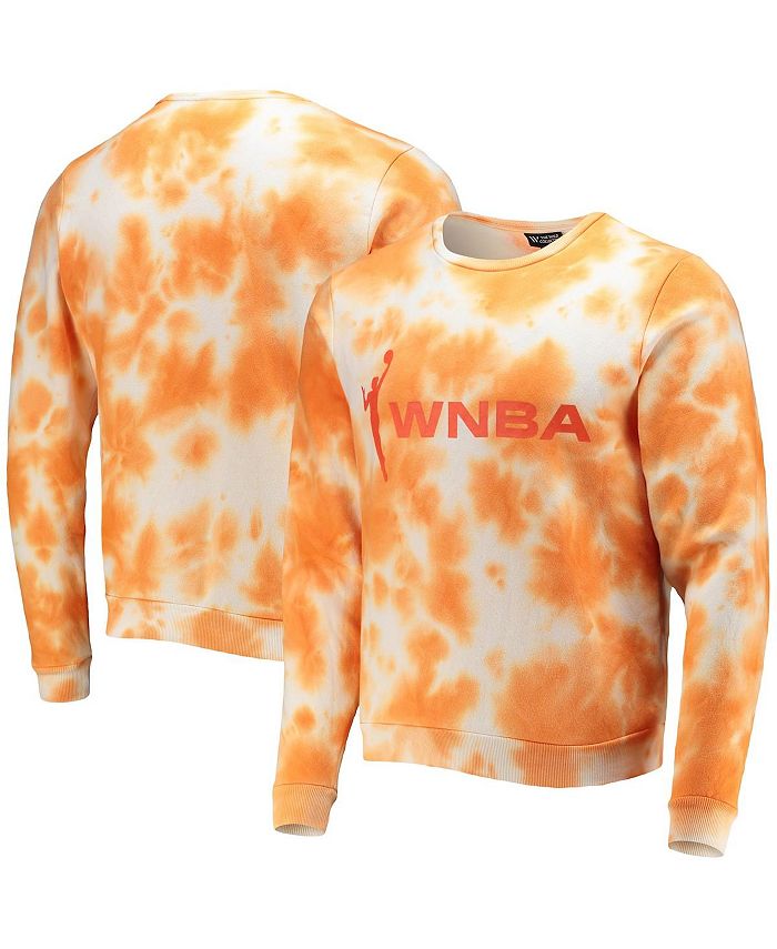 The Wild Collective Men's Orange WNBA Cloud Wash Pullover Sweatshirt ...
