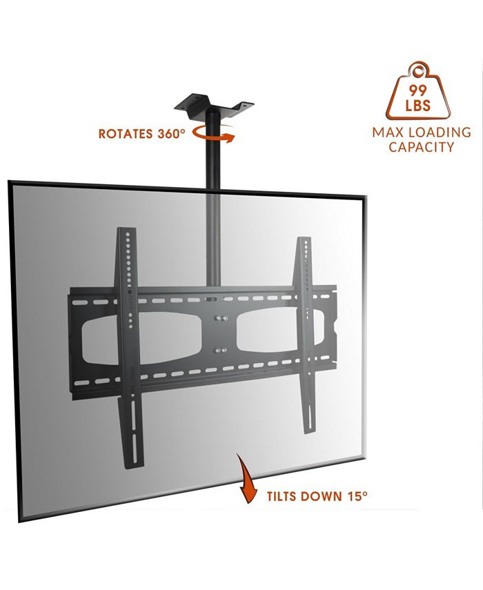 MegaMounts 37-70 Inch Tilting And Rotating Adjustable Height Ceiling ...