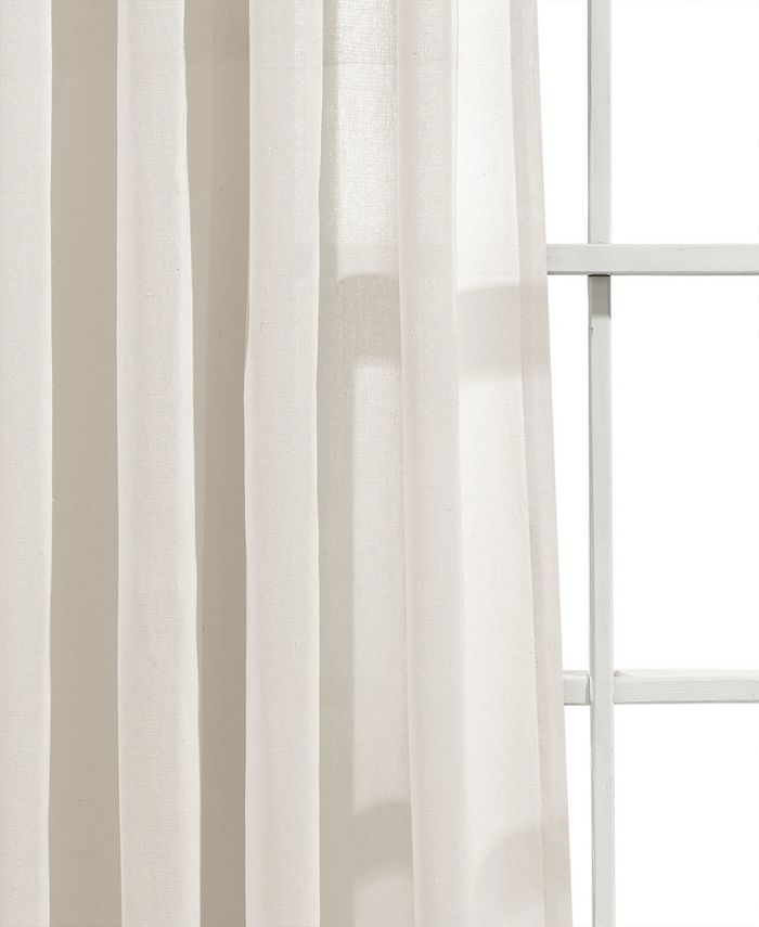 Lush Décor Ruched Waterfall Linen Window Curtain Panel, 52" x 84 ...