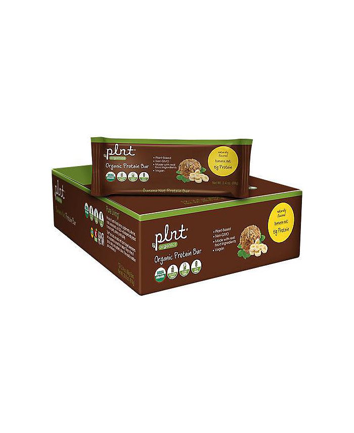 plnt Organic Protein Bar - Banana Nut (12 Bars) - Macy's