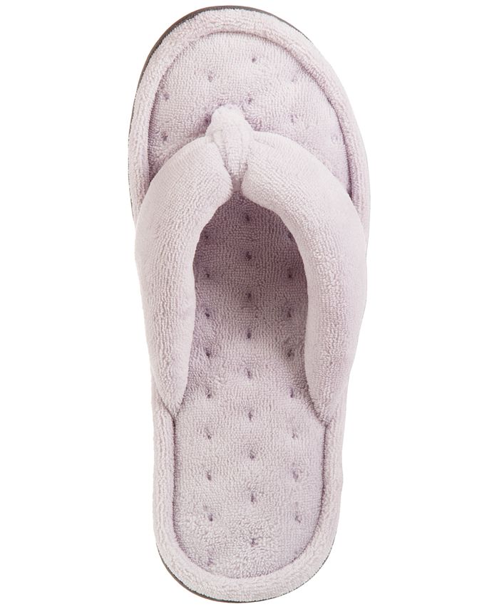 Isotoner Signature Women's Microterry Aster Thong Slippers - Macy's