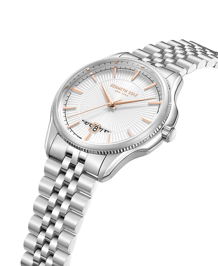 Kenneth Cole New York Men's Quartz Classic Silver-Tone Stainless Steel ...