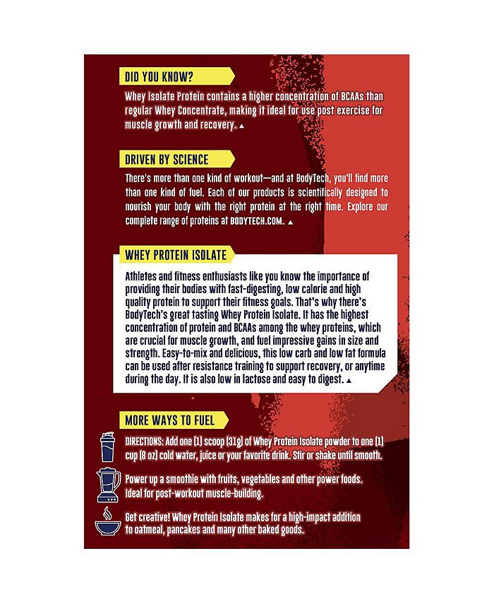 BodyTech Whey Protein Isolate Powder DC Wonder Woman Rainbow Sherbet (1 ...