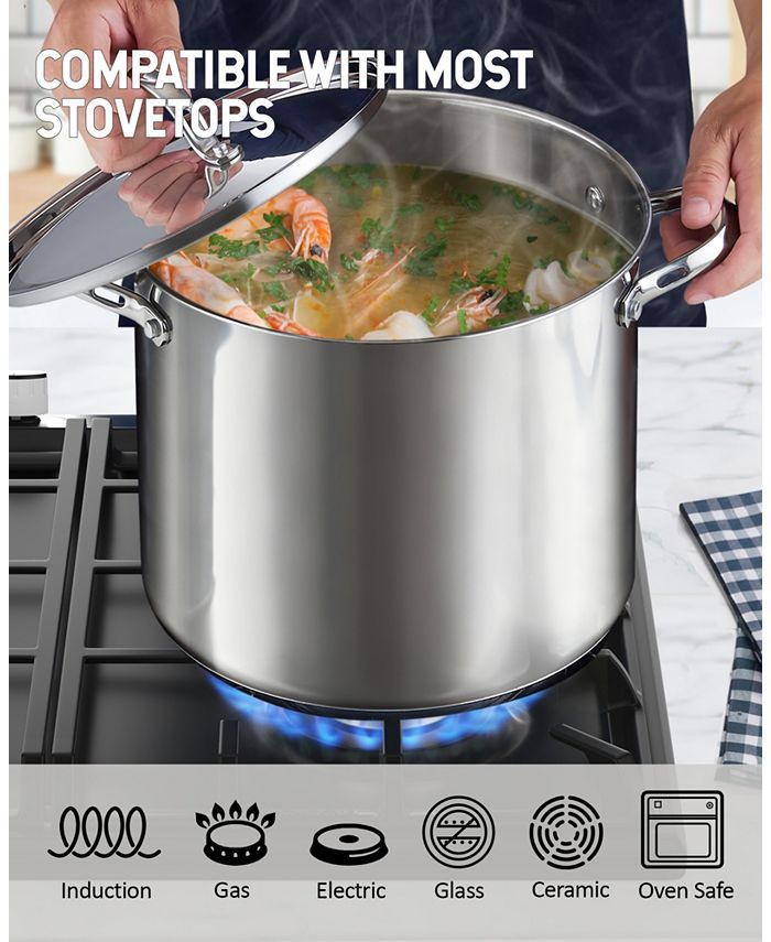 Cooks Standard 18/10 Stainless Steel Stockpot 16-Quart, Classic Deep ...
