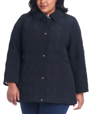 Jones New York Women's Plus Size Hooded Quilted Coat - Macy's