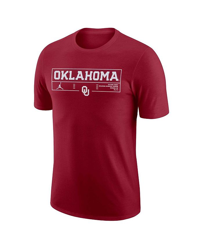 Nike Men's Crimson Oklahoma Sooners Wordmark Stadium T-shirt - Macy's