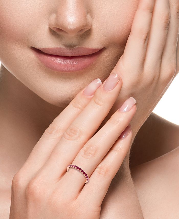 EFFY Collection EFFY® Ruby Stack Band (1/2 ct. t.w.) in 14K Rose Gold ...
