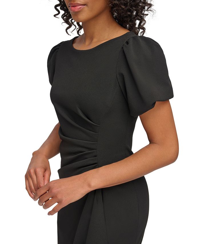 DKNY Women's Bubble-Sleeve Ruched Dress - Macy's