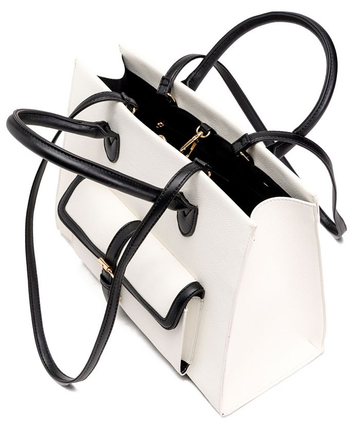 LIKE DREAMS Veda Two-Tone Buckle Medium Satchel Bag - Macy's