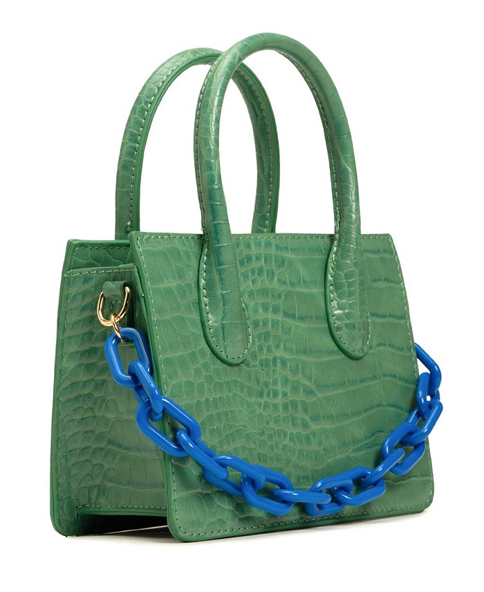 LIKE DREAMS Kenzie Chain Croc Faux Leather Mini Crossbody Bag - Macy's