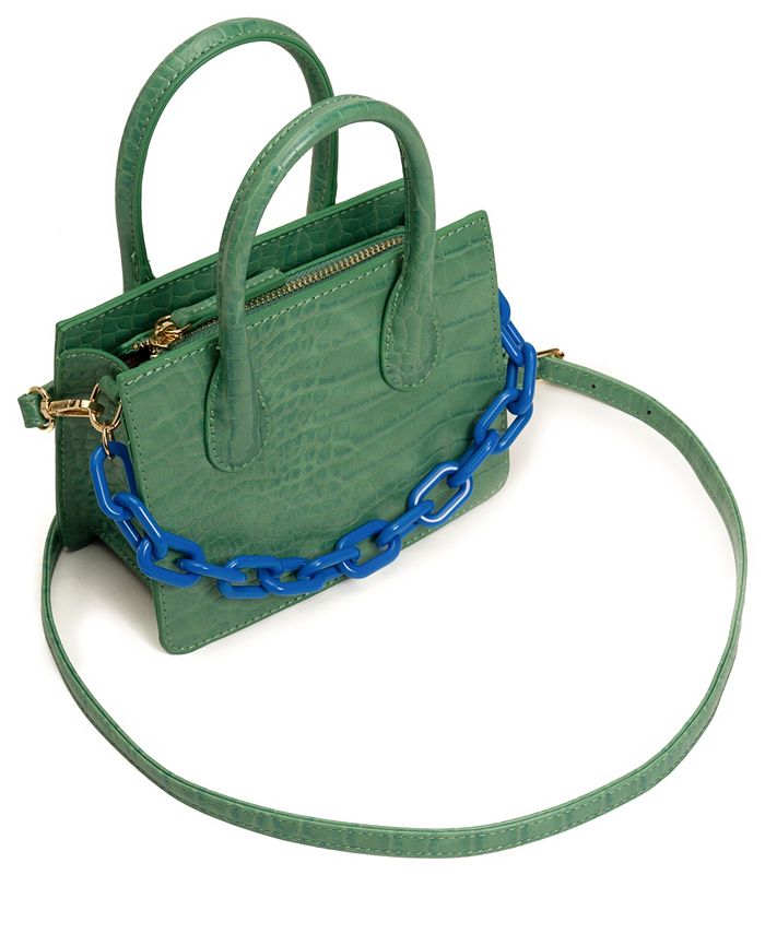 LIKE DREAMS Kenzie Chain Croc Faux Leather Mini Crossbody Bag - Macy's