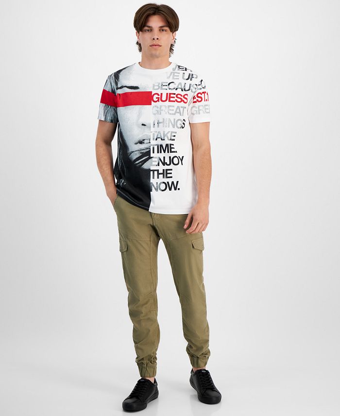 GUESS Men's Half Face Logo Graphic T-Shirt - Macy's
