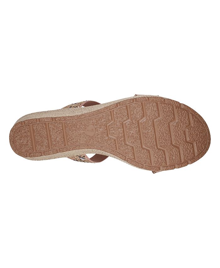 GC Shoes Women's Alena T-Strap Wedge Sandals - Macy's