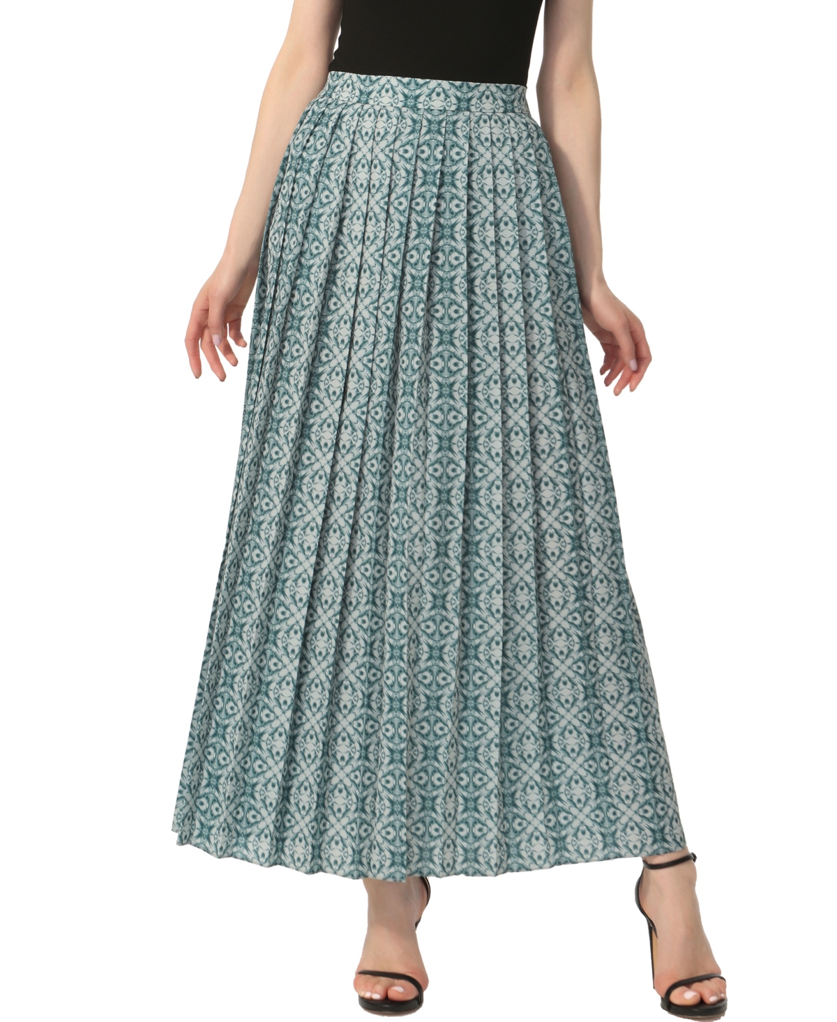 Click here for kimi + kai Womens Print Box Pleat Maxi Skirt - Tea... prices