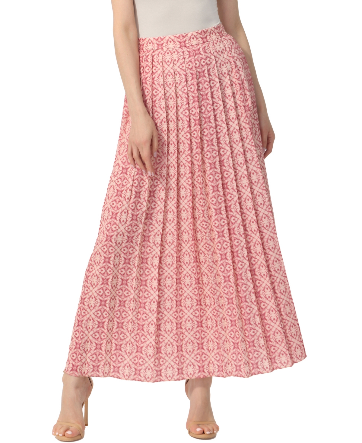 Click here for kimi + kai Womens Print Box Pleat Maxi Skirt - Ros... prices