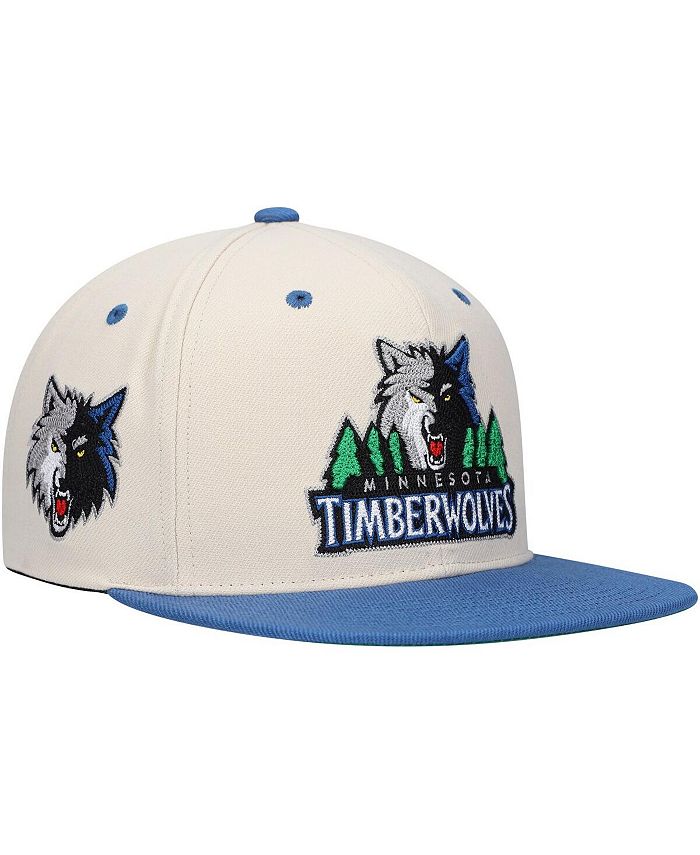 Mitchell & Ness Men's Cream, Blue Minnesota Timberwolves Hardwood ...