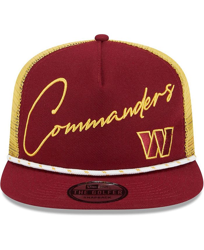New Era Men's Burgundy Washington Commanders Script Logo Golfer 9FIFTY ...