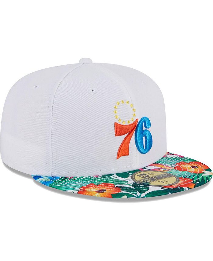 New Era Men's White Philadelphia 76ers 59FIFTY Fitted Hat - Macy's