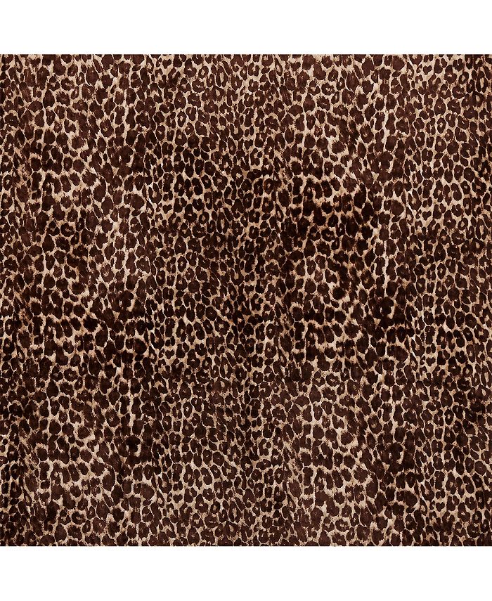 Jessica Simpson Classic Leopard Plush Throw, 50" x 70" - Macy's