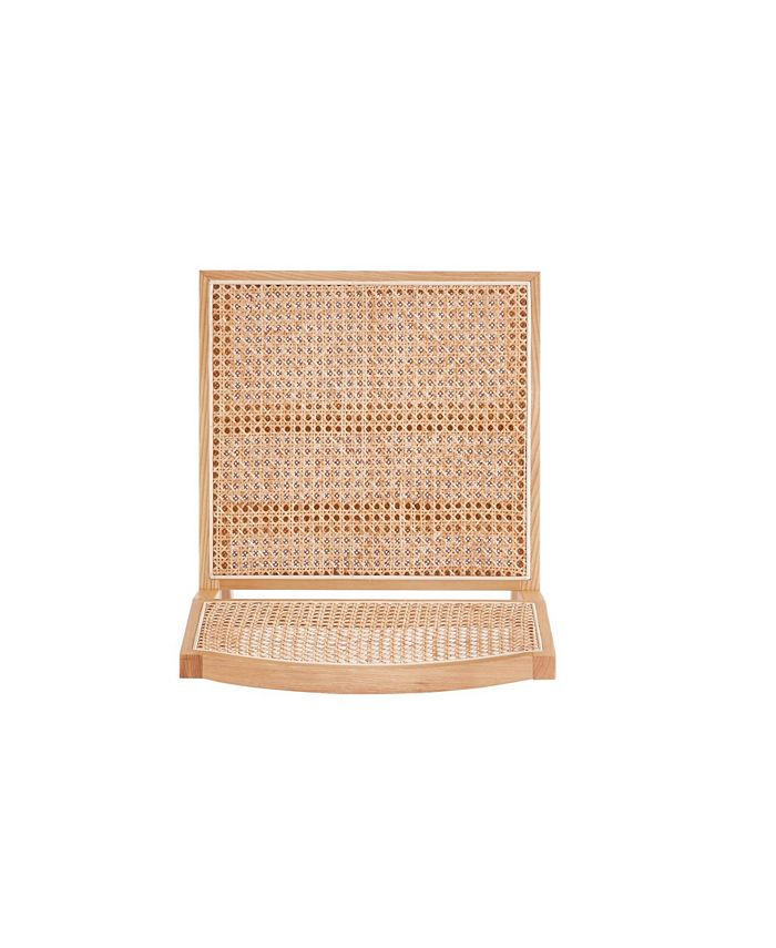 Manhattan Comfort Hamlet 4-Piece Ash Wood and Natural Cane Rectangular ...