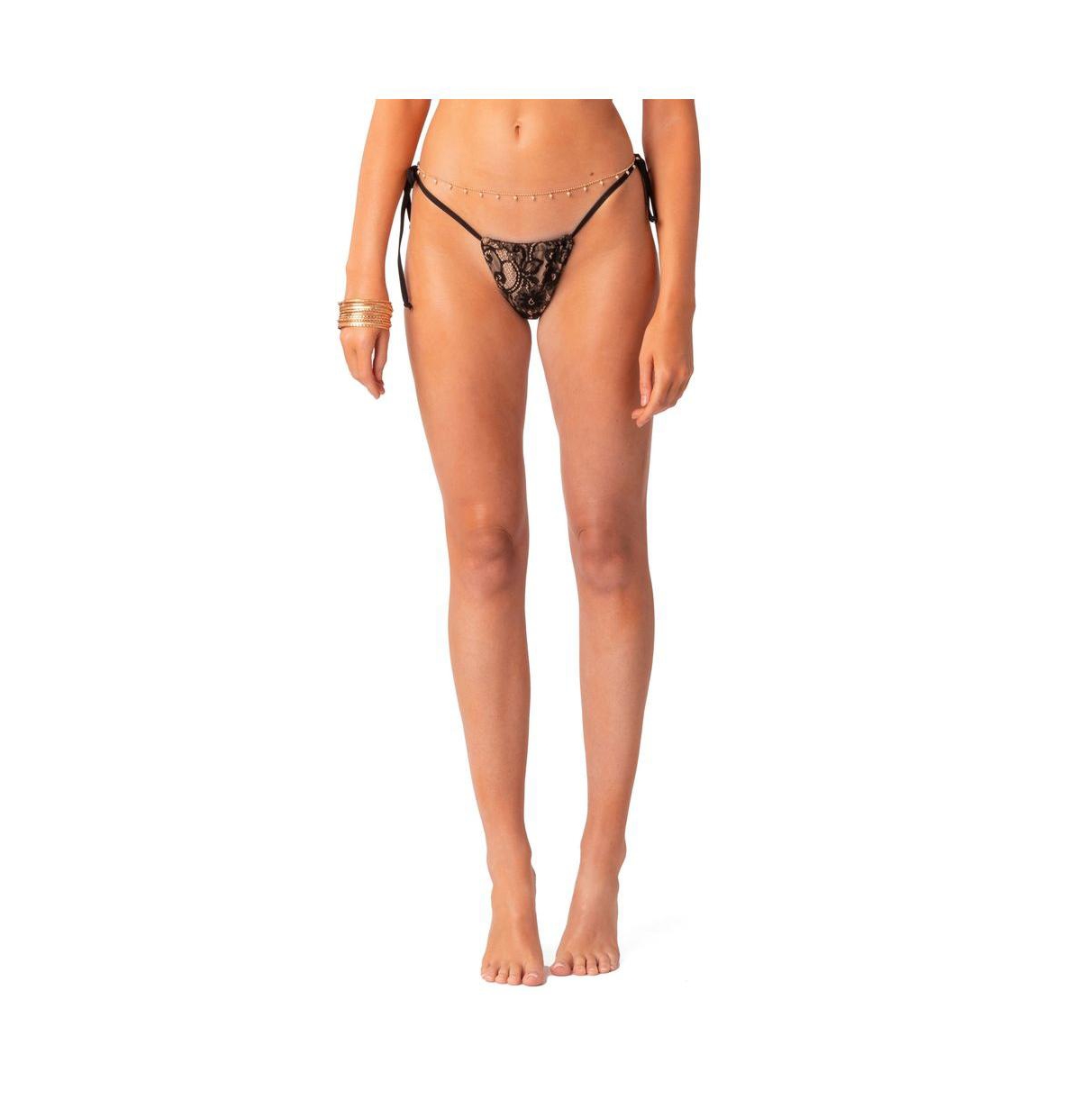 Click here for Edikted Womens Bikini Bottoms With Lace - Dark bei... prices