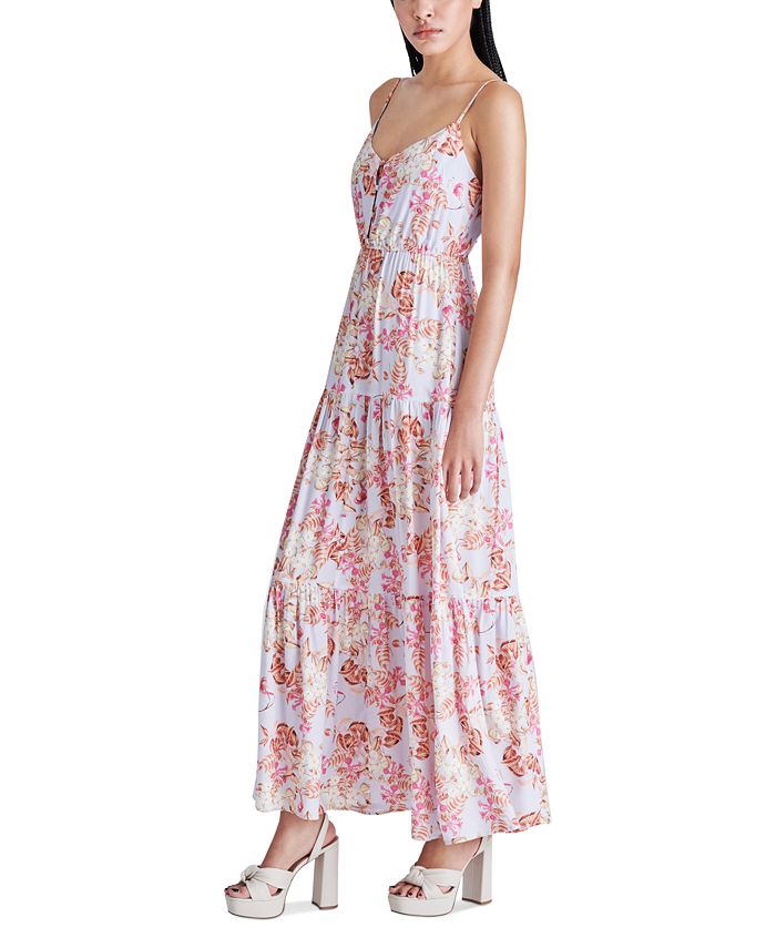 Steve Madden Women's Philipa Floral-Print Tiered Maxi Dress - Macy's