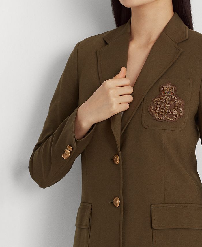 Lauren Ralph Lauren Women's Crest-Patch Ponte Blazer - Macy's