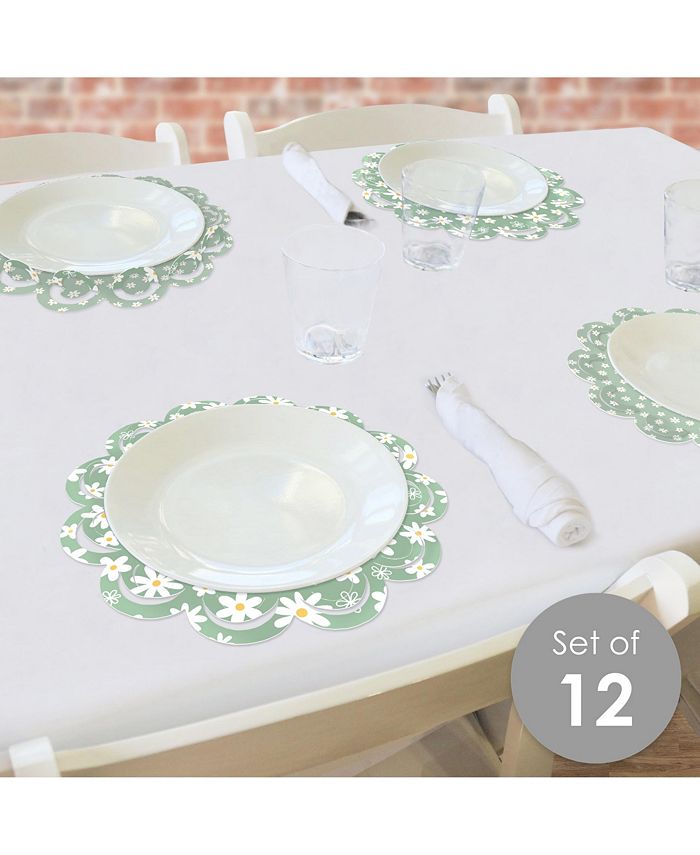 Big Dot of Happiness Sage Green Daisy Flowers Floral Party Table ...