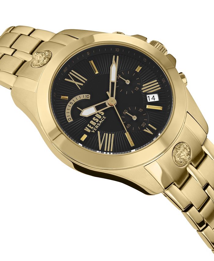 Versus Versace Men's Chronograph Date Quartz Chrono Lion Arch Gold-Tone ...