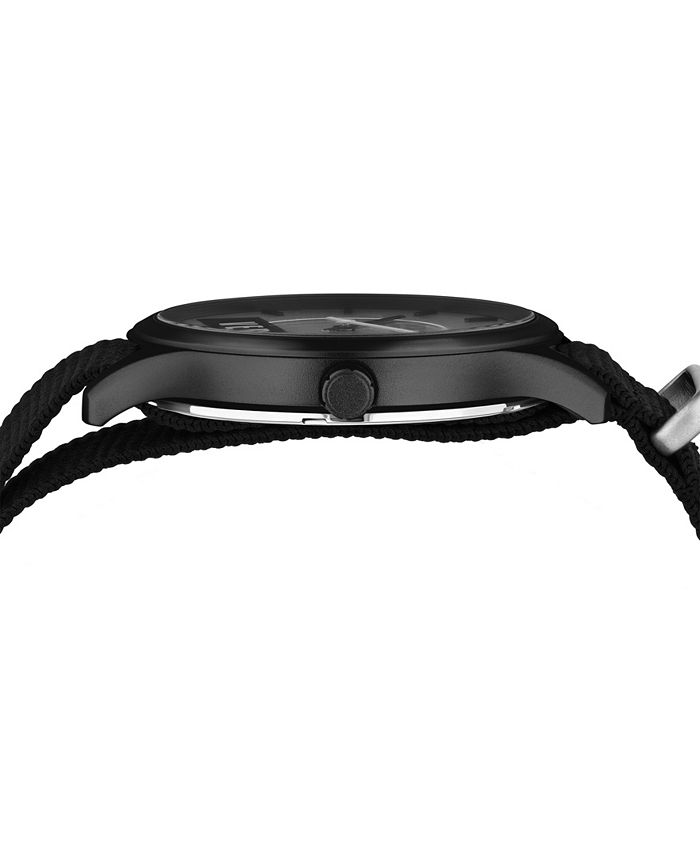 Versus Versace Men's Two-Hand Quartz Less Black Nylon Strap 40mm - Macy's