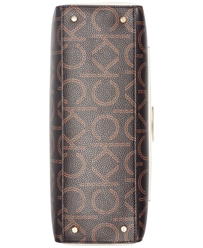 Calvin Klein Hadley Signature Colorblocked Triple Compartment Tote - Macy's