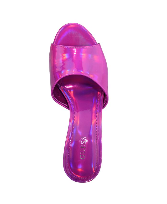 GUESS Women's Molle Slip-on Heeled Mule Fashion Dress Sandals - Macy's