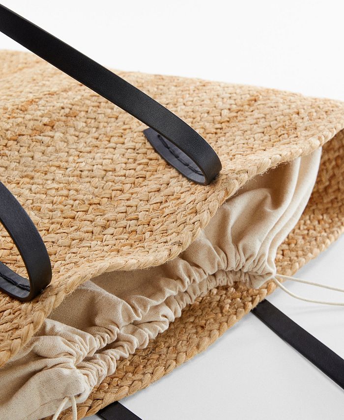 MANGO Women's Jute Basket Handbag - Macy's