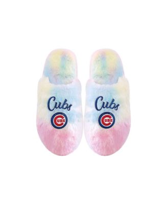 Youth Boys and Girls FOCO Chicago Cubs Rainbow Script Slippers - Macy's