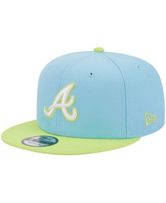 Men's New Era Light Blue and Neon Green Atlanta Braves Spring Basic Two ...