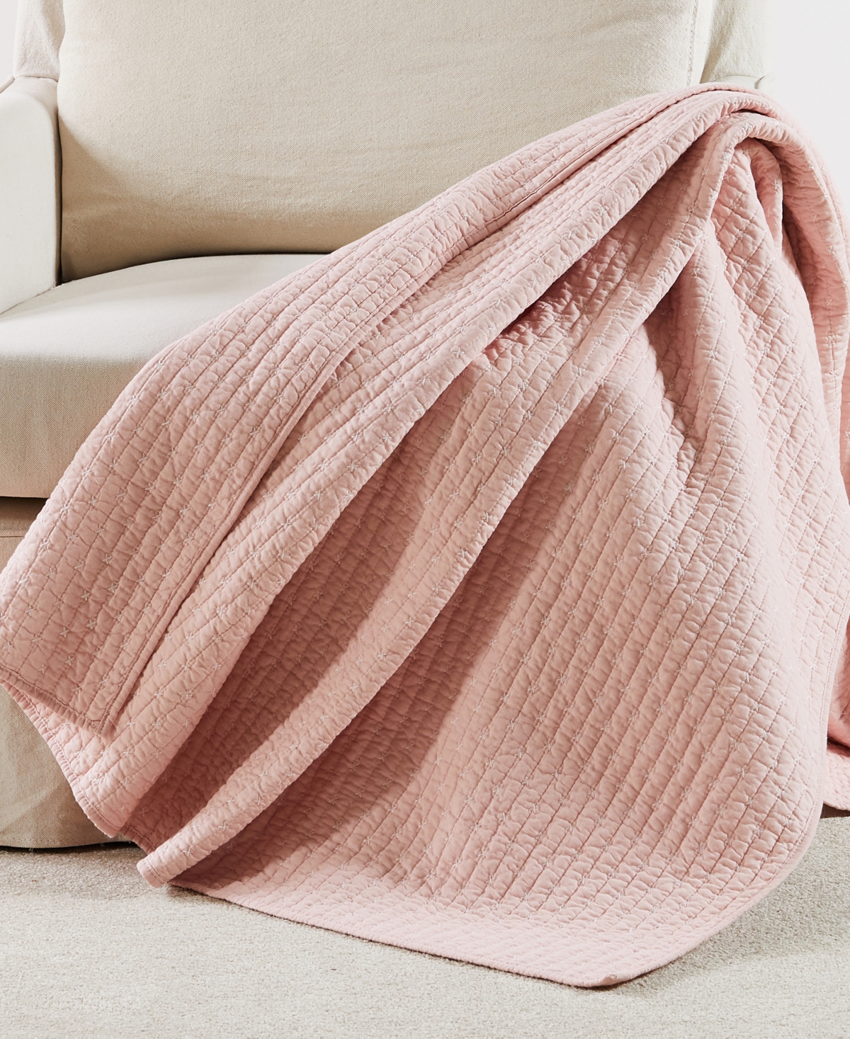 Click here for Levtex Cross Stitch Reversible Quilted Throw  50 x... prices