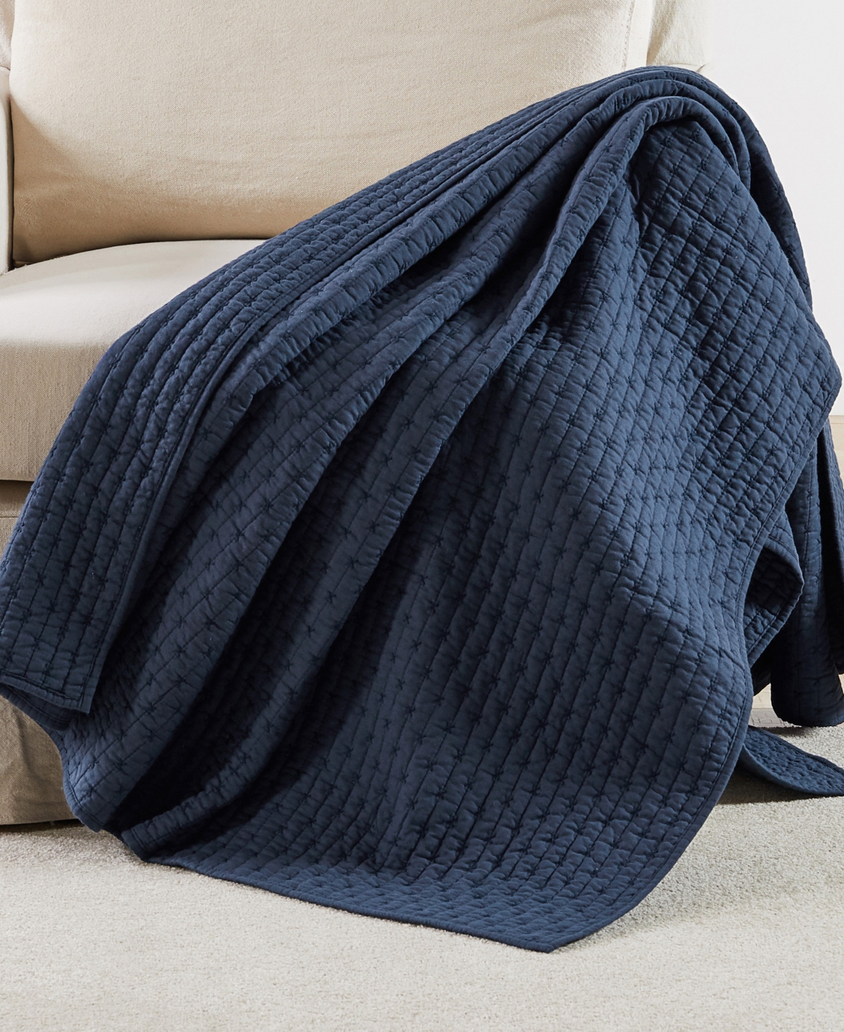 Click here for Levtex Cross Stitch Reversible Quilted Throw  50 x... prices