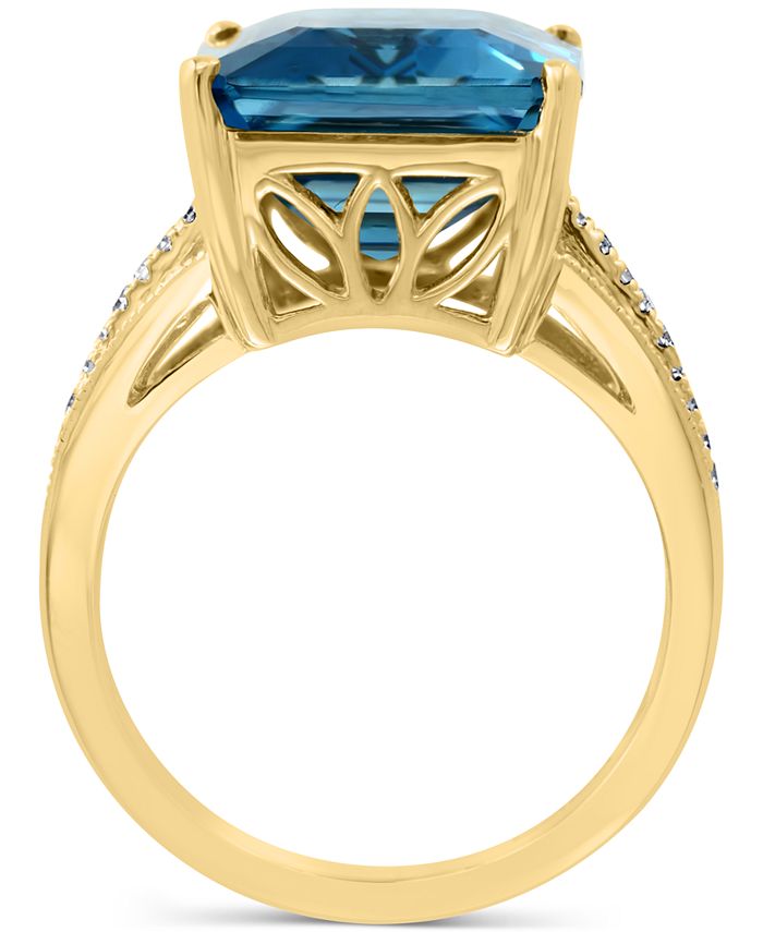 EFFY Collection EFFY® London Blue Topaz (13-1/3 ct. t.w.) & Diamond (3/ ...