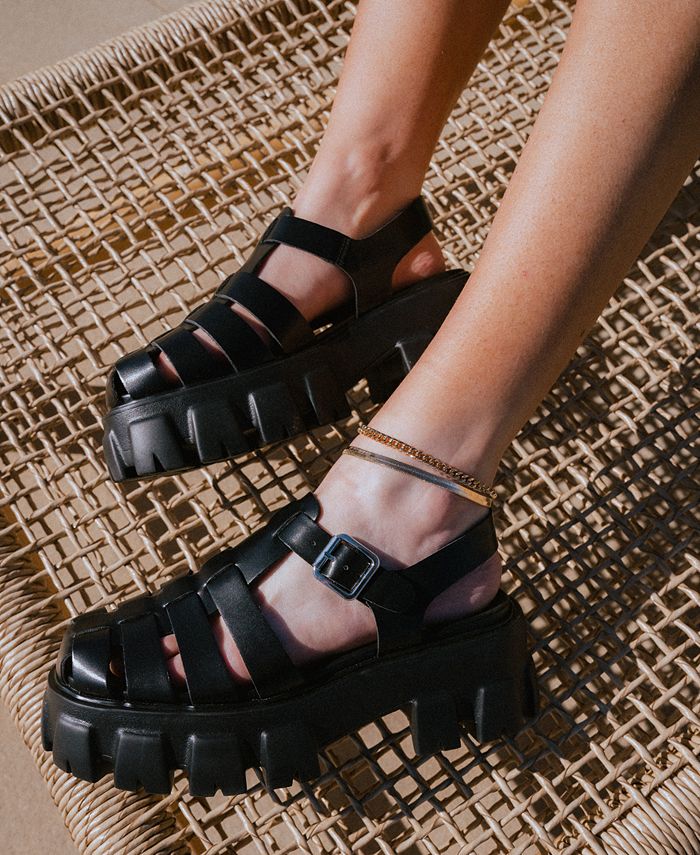 Steve Madden Women's Echo Strappy Platform Fisherman Sandals - Macy's